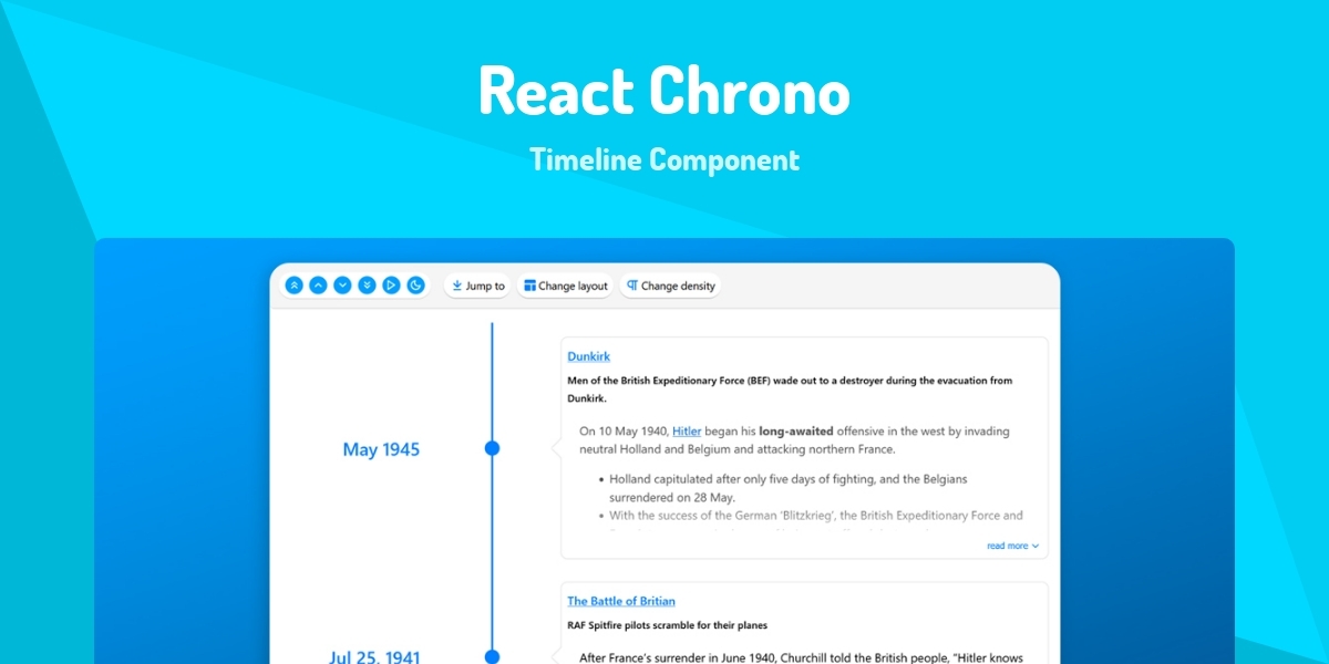 React Chrono Timeline Component Made With Reactjs